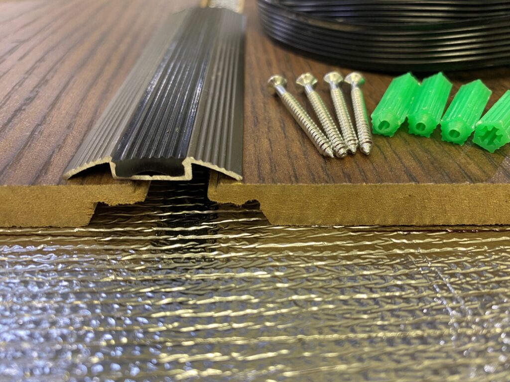 Flat champagne transition trim | FLOORCO FLOORING